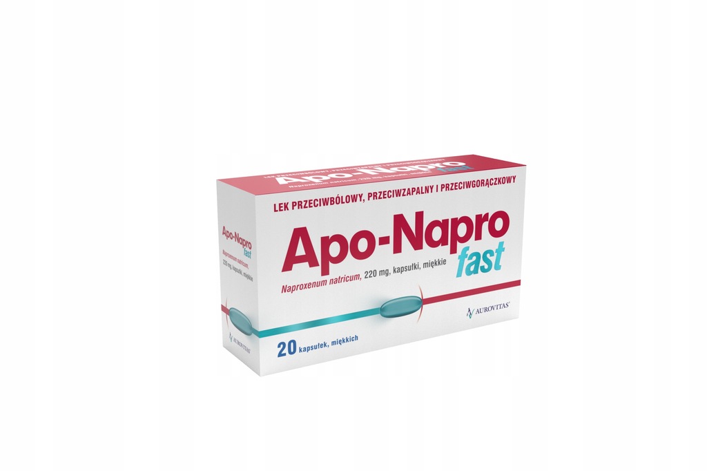 Apo-Napro Fast 220mg 20 kapsułek przeciwbólowy - 12150686868 ...