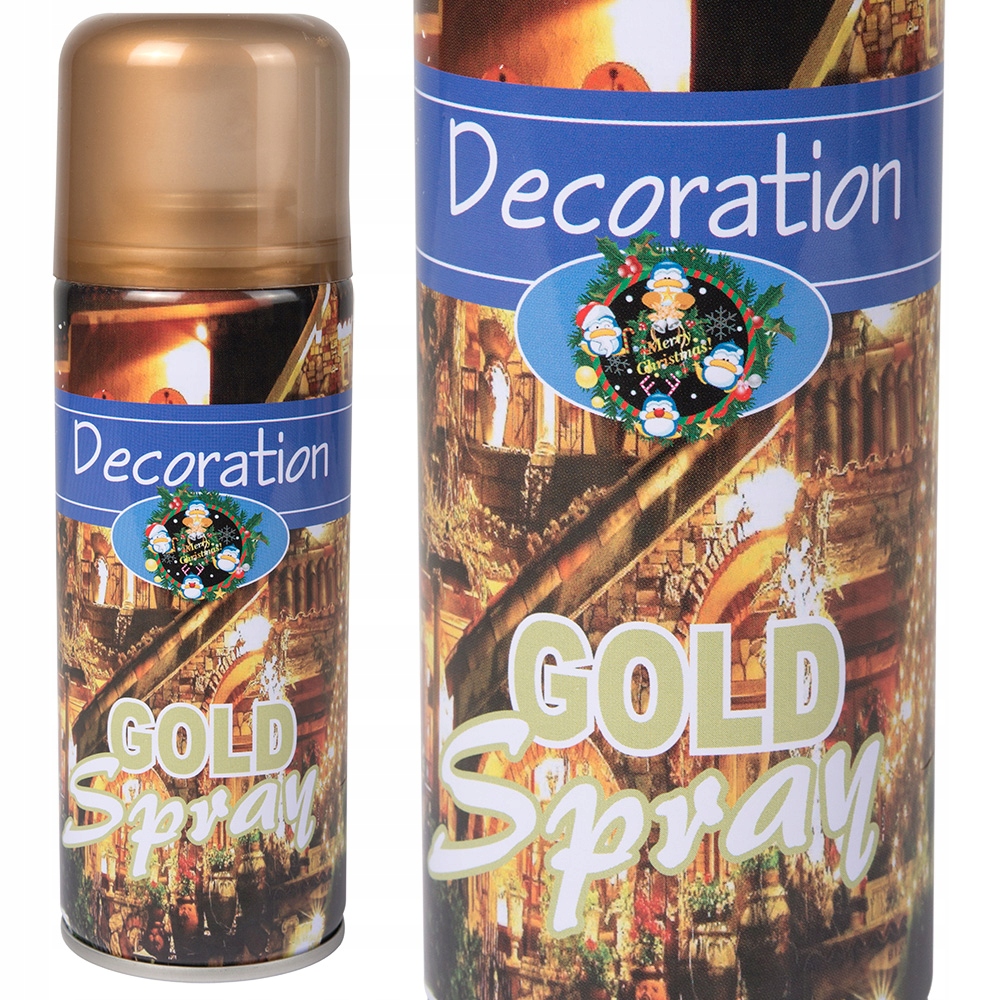 Farba W Sprayu Dekoracyjna Ozdobna Złota Spray - 12713489336 ...