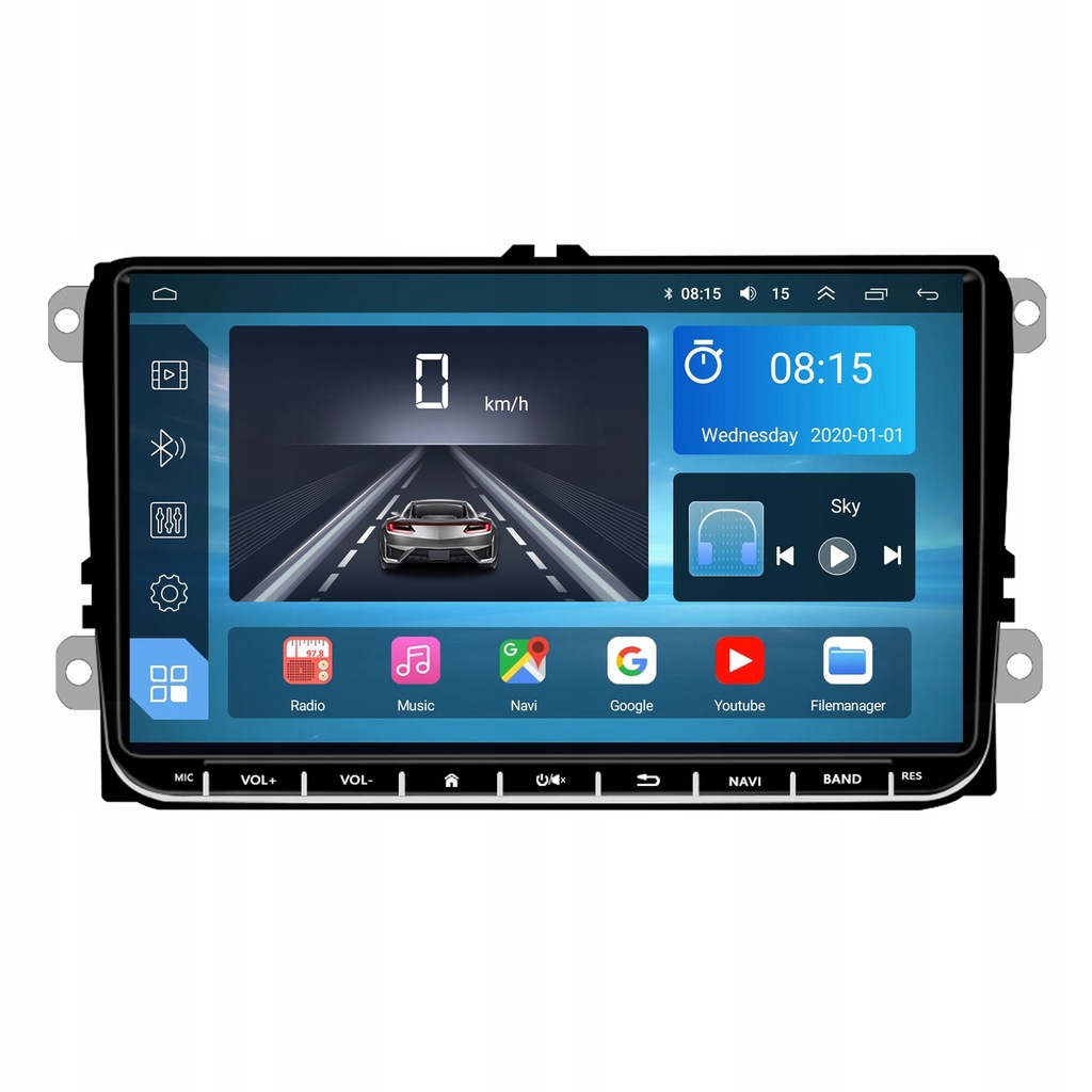 RADIO 2 DIN ANDROID VW PASSAT Skoda Octavia Golf - 11880261283 - oficjalne archiwum Allegro