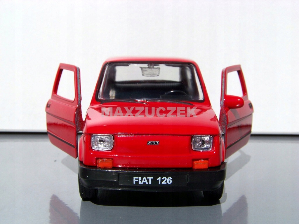 WELLY FIAT 126p MALUCH PRL METAL 1:34 czerwony - 12777171331 ...