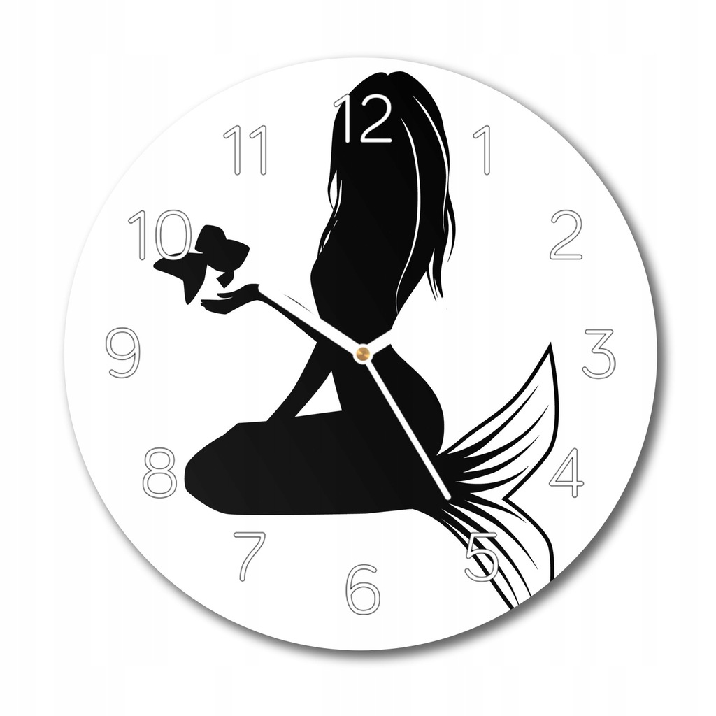 Syrena ryba cień na ścianę foto-zegar fi 30 z foto - 12083004133 ...