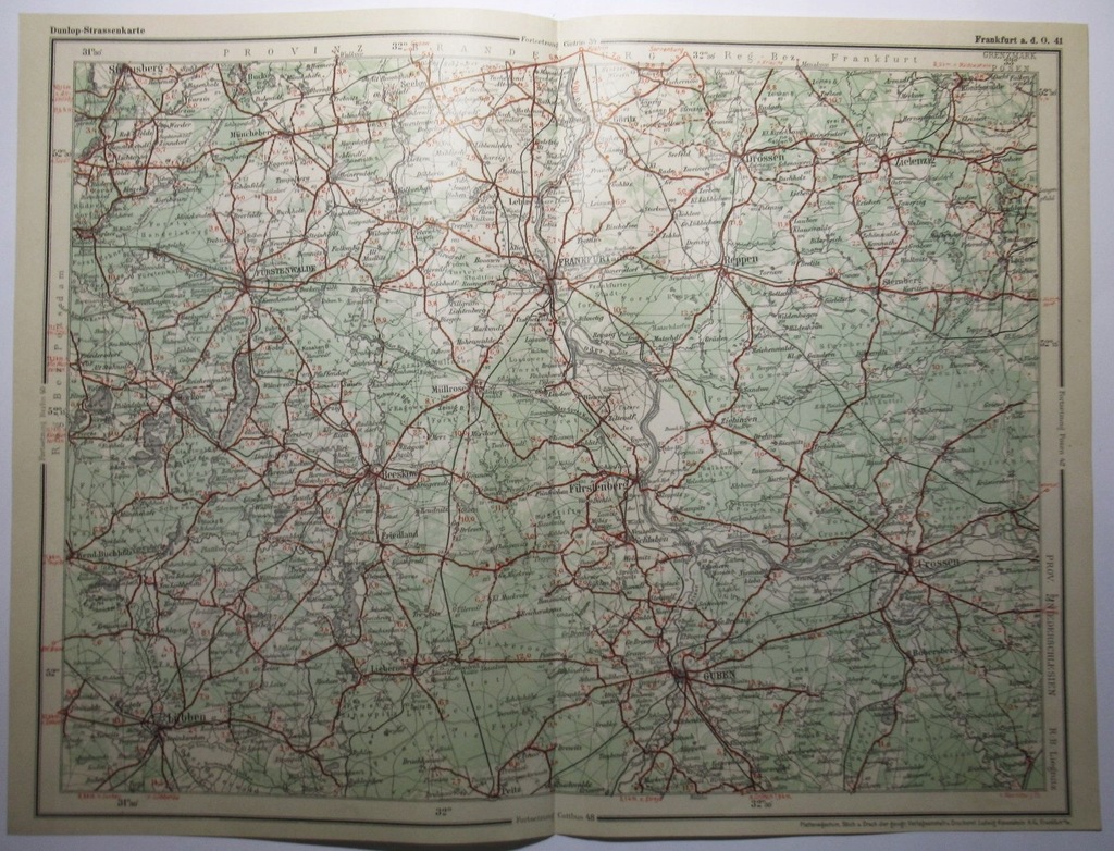 Mapa Gubin, Krosno Odrzańskie, Rzepin, lata 20 - 14156819992 ...