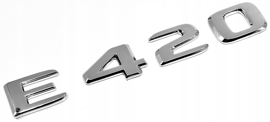 Mercedes E420 emblemat znaczek logo napis chrom - 11663598194 ...