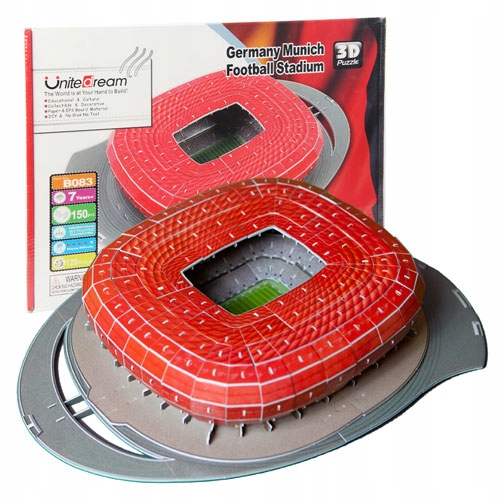 Bayern Monachium FC - Allianz Arena Puzzle 3D - 11888557527 - oficjalne archiwum Allegro