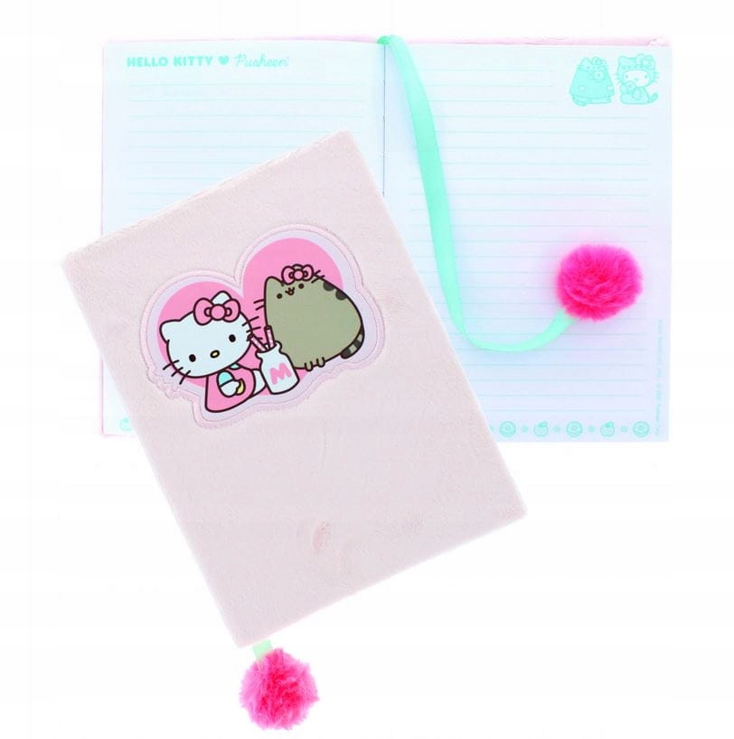 PUSHEEN notes pluszowy z pomponem 80kart SWEET - 12353776309 ...