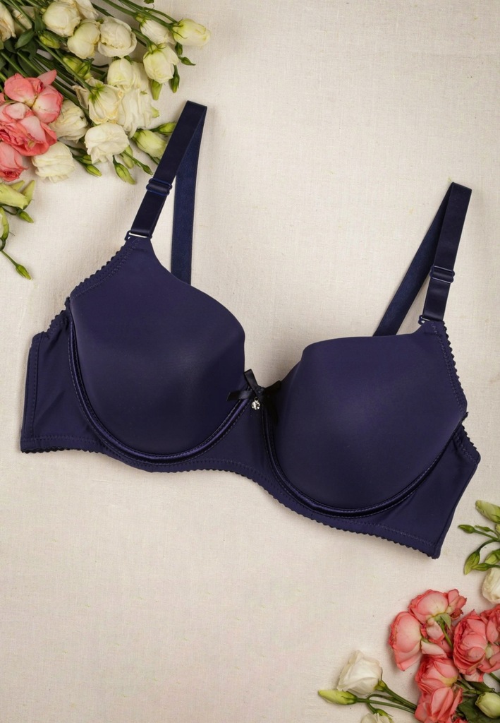 Born2Be Granatowy Biustonosz damski 95D Full Cup - 13818422378 ...