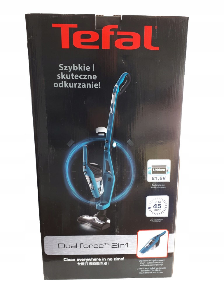 TEFAL TY6751 Odkurzacz bezprzewod Dual Force 21,6V - 8567622127 ...