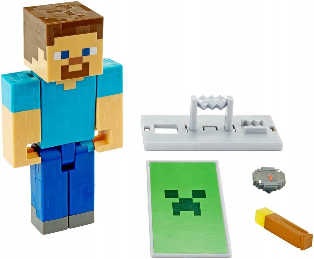Minecraft Steve Figurka Stiw Maincraft z pochodnią - 8949429198 ...
