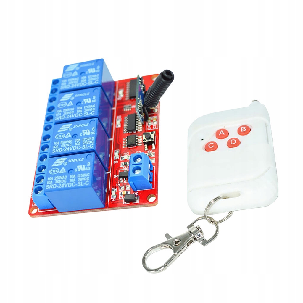 24V 4CH Przeka?nik zdalnego sterowania Nadajnik i - 12199301260 - oficjalne archiwum Allegro