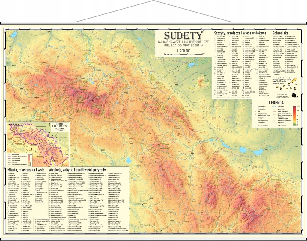 SUDETY Najciekawsze i najpiękniejsze miejsca do odwiedzenia mapa ...