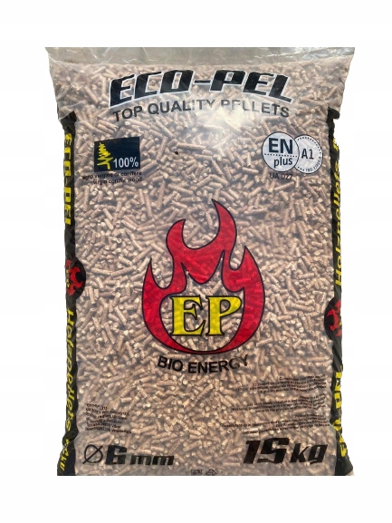 PELLET DRZEWNY 6mm 15kg EcoPel CERTYFIKAT PELET - 14191610828 - oficjalne archiwum Allegro