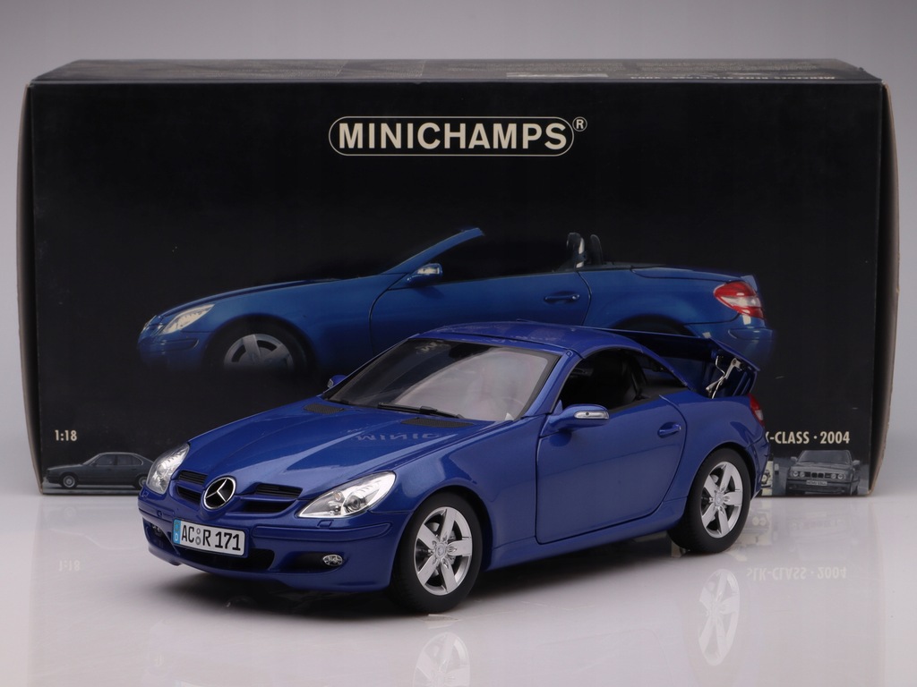 Mercedes-Benz SLK R171 - 2004, blue metallic Minichamps 1:18 LICYTACJA ...