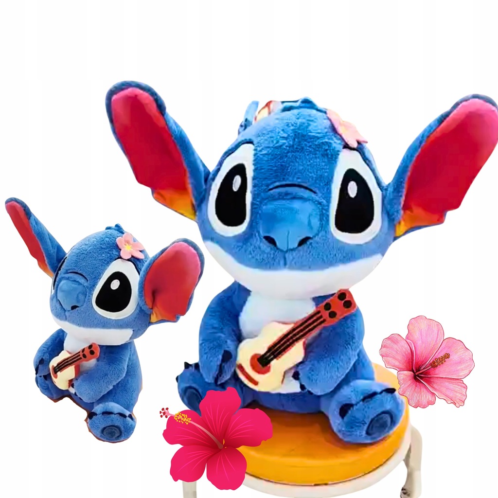MASKOTKA STICH Z UKULELE PRZYTULANKA Z KWIATKIEM LILO I STITCH STICZ ...