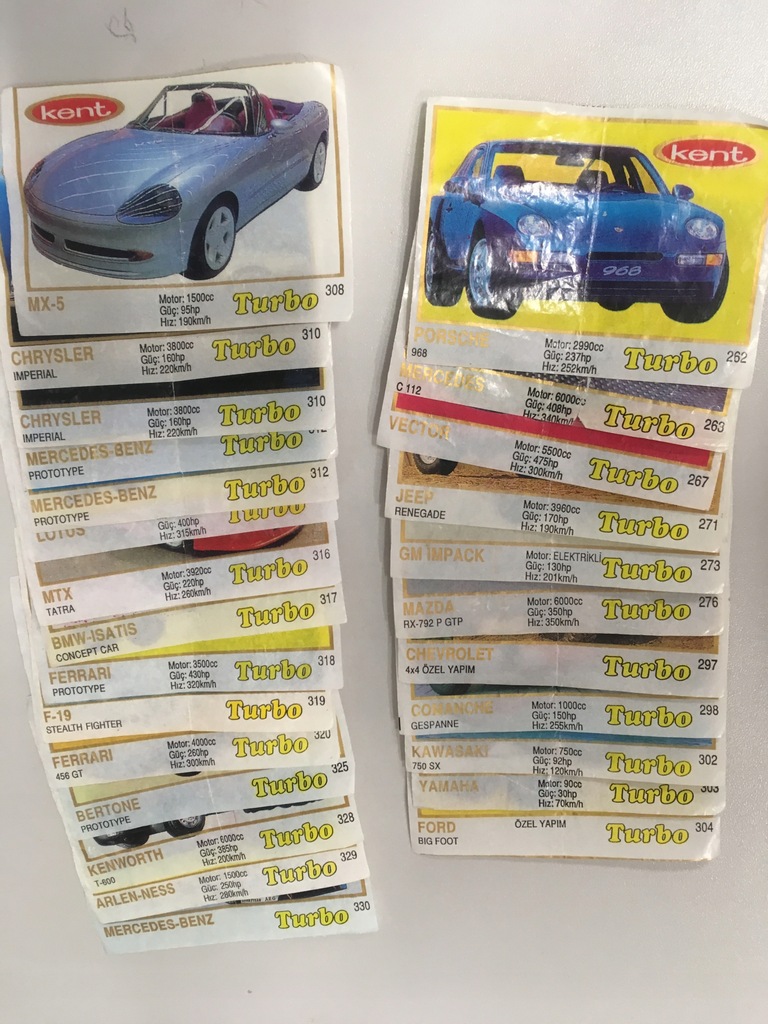 TURBO GUMA GUMY, KENT, KOLEKCJA SAMOCHODÓW MIX - 7932709456 - oficjalne ...
