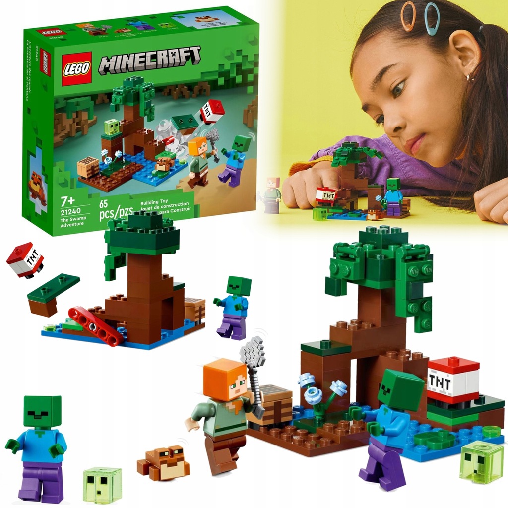 LEGO Minecraft PRZYGODA NA MOKRADŁACH 21240 ZESTAW KLOCKÓW LEGO MAJKRAFT - 14767427826 ...