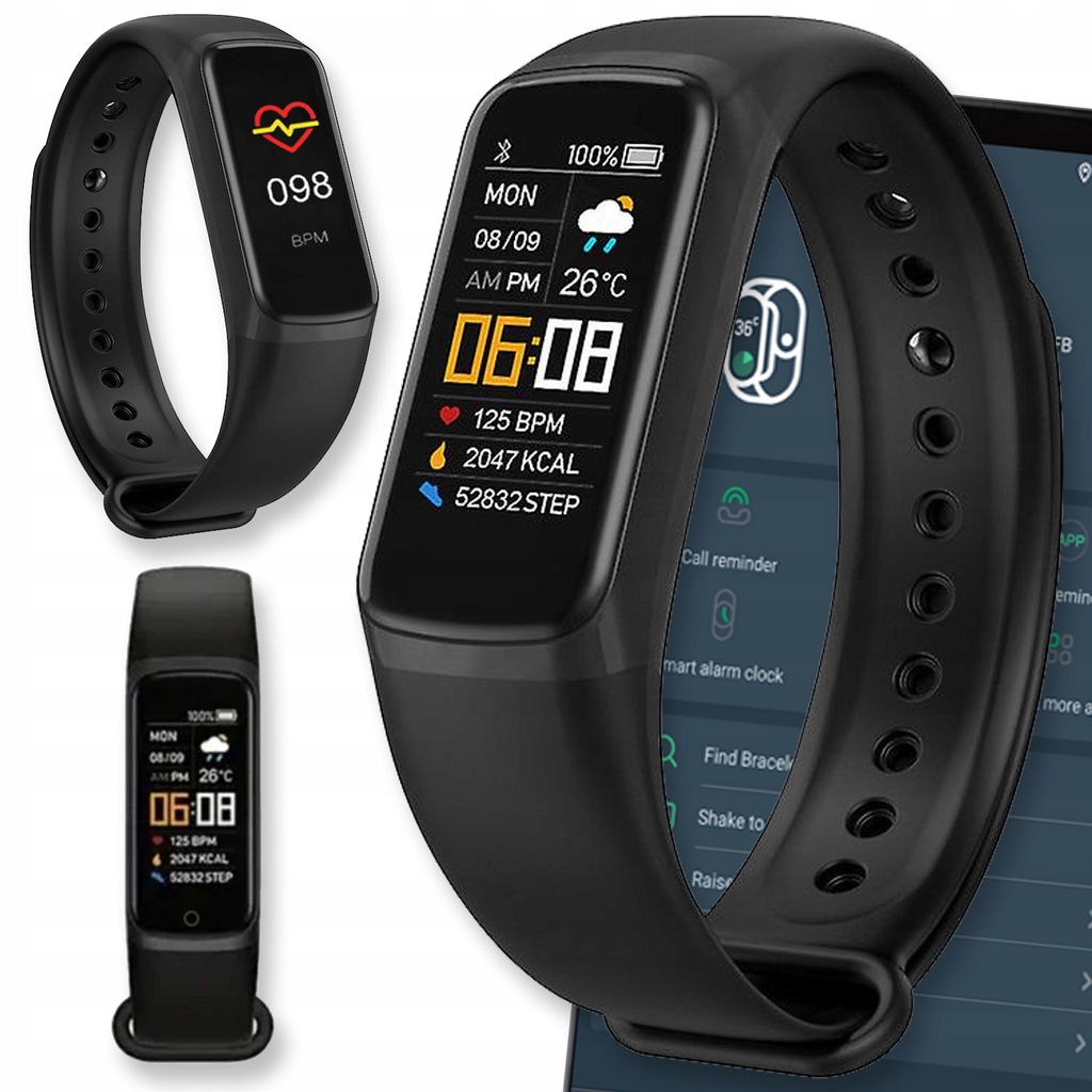 SMARTWATCH ZEGAREK SMARTBAND SMART WATCH DAMSKI PULS SPORT MĘSKI ELEGANCKI - 15182761422 ...