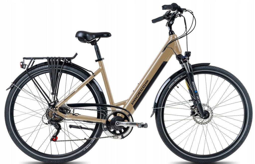 Rower elektryczny ROMET PROECO ON WAVE 1.0 LTD brązowo-czarny 17 M ...