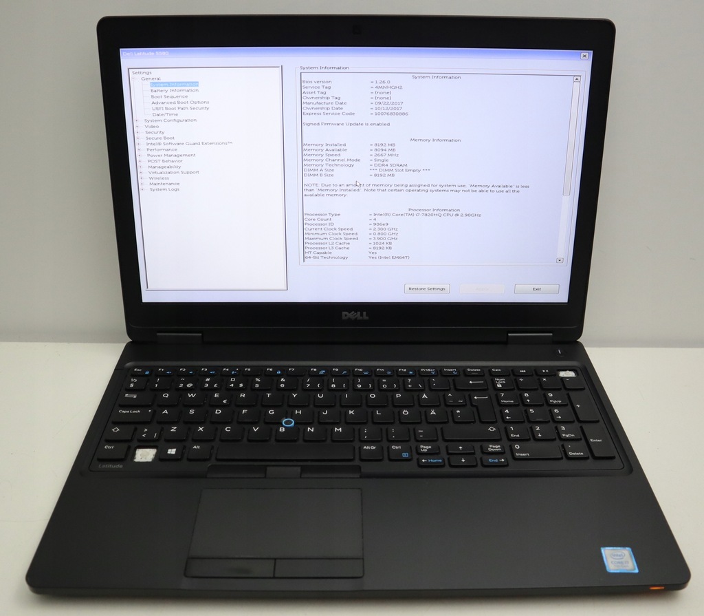 Dell Latitude E5580 i7 15,6 " Intel Core i7 F215 - 14177487863 - oficjalne archiwum Allegro