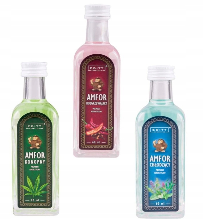 ZESTAW AMFOR KONOPNY PŁYN ZIOŁOWY NA BÓLE EDITT - 11774753977 ...