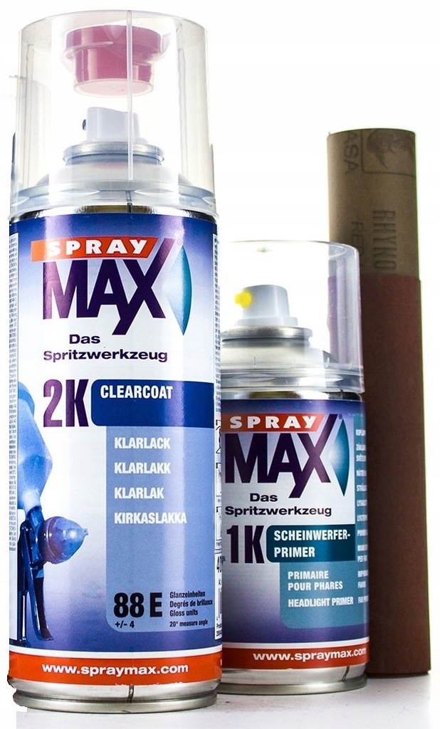 SPRAY MAX ZESTAW DO RENOWACJI LAMP REFLEKTORÓW + - 13329341519 ...
