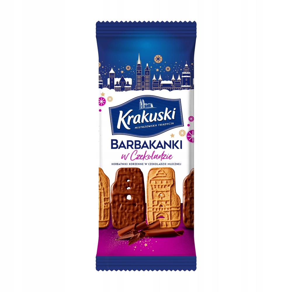 Ciastka Krakuski Barbakanki w czekoladzie 192g - 12847864526 ...