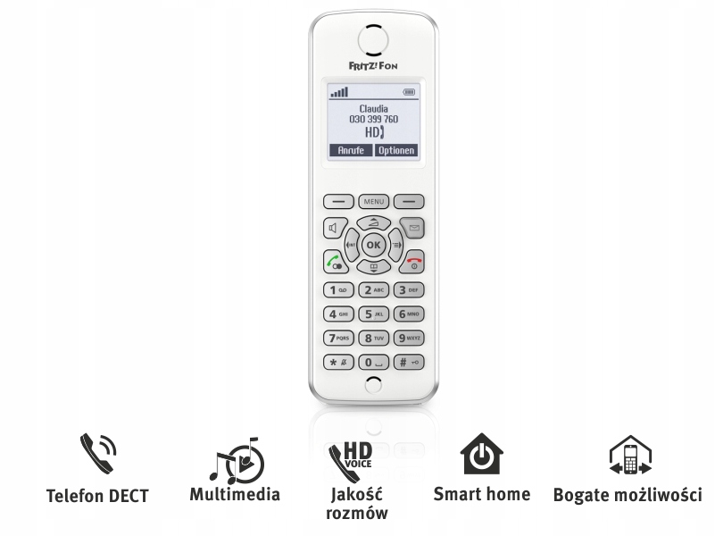 AVM FRITZ!Fon M2 - telefon stacjonarny DECT VoIP - 12811046214 ...