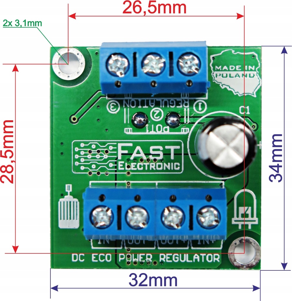 Regulator obrotów Ściemniacz LED PWM 12-36V 10A - 8014329154 - oficjalne archiwum Allegro