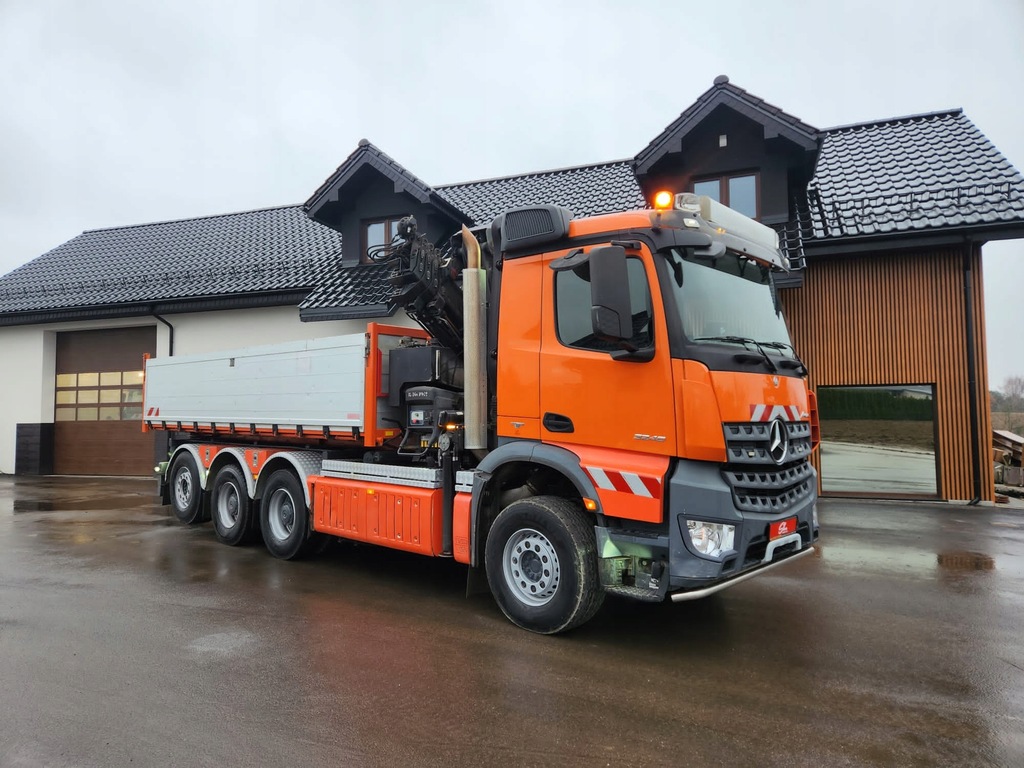 Mercedes-Benz Arocs 3248 8x4 Wywrotka NOPA HDS Żuraw Hydroburta ...