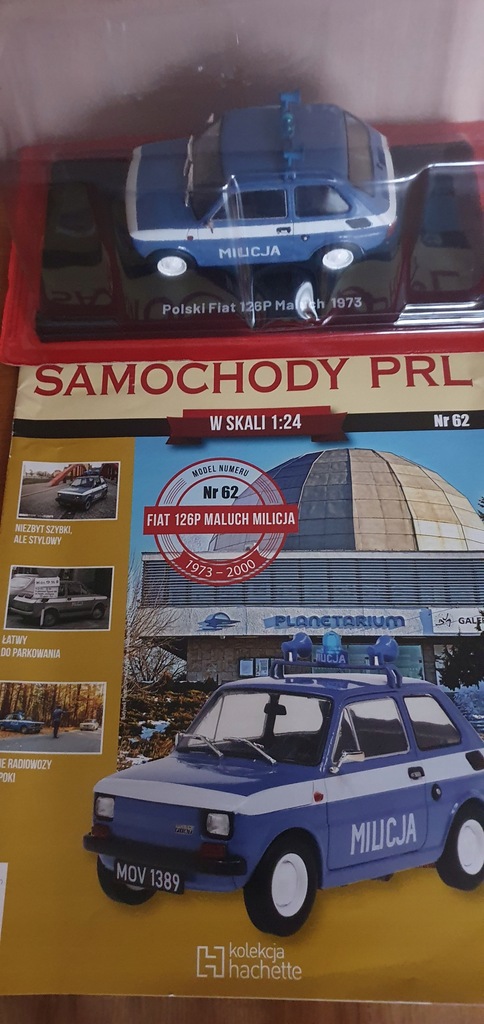 Samochody PRL-u Polski Fiat 126p MILICJA Hachette - 12893454614 ...