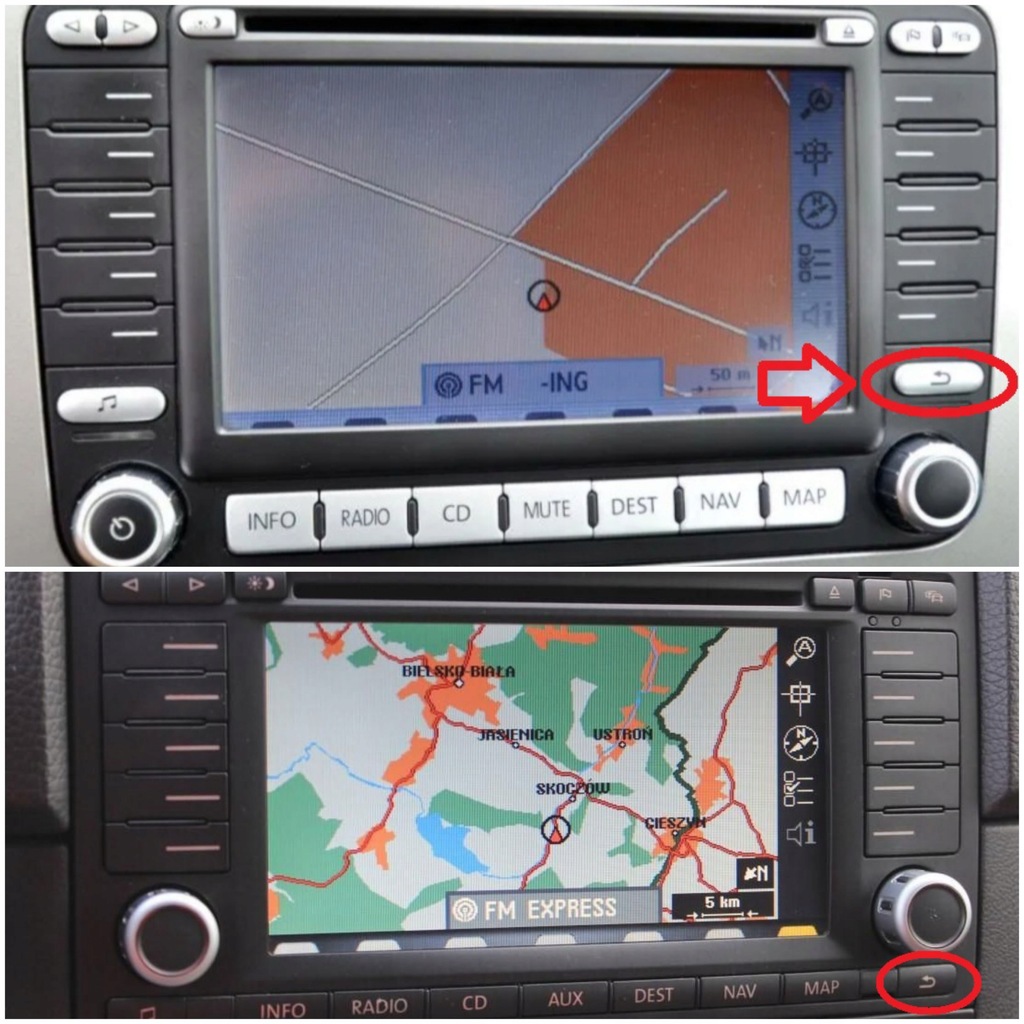 Płyta DVD MAPA V17 NAWIGACJA VW MFD2 2020 Volkswag - 12946105034 ...