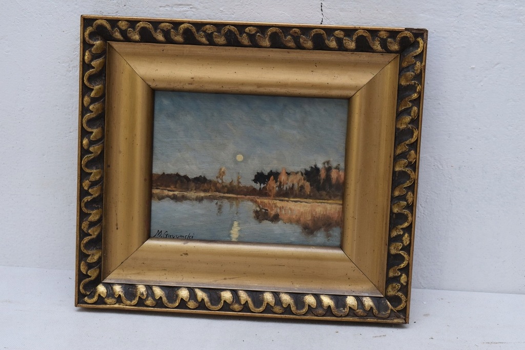 M. GIERYMSKI - JEZIORO - STARY POLSKI OBRAZ - 12672477474 - oficjalne ...