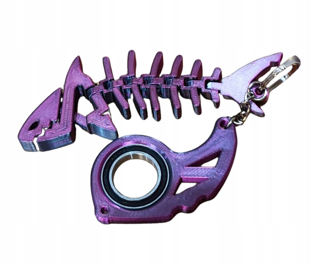 Keyspinner Keyrambit + Rekin Druk 3D brelok do kluczy z łożyskiem PLA ...