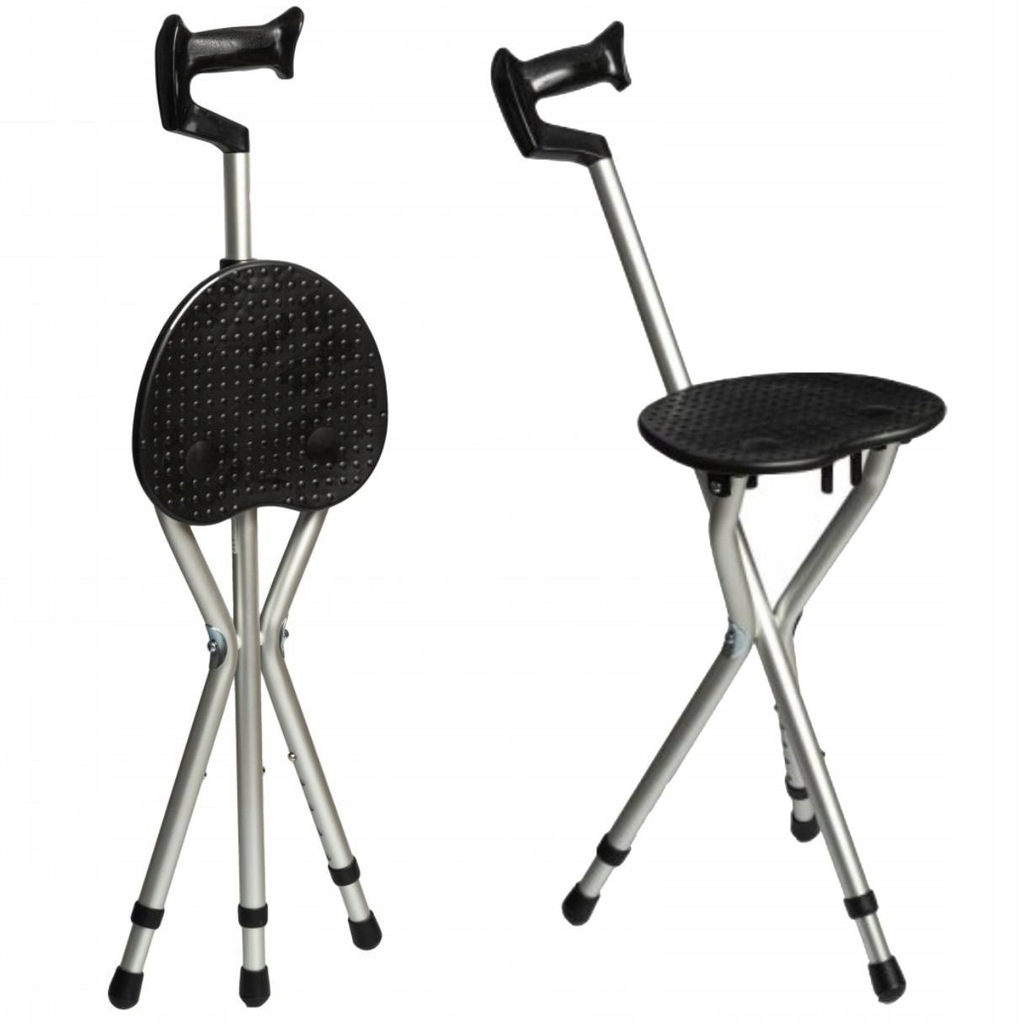 LASKA SKŁADANA Z SIEDZISKIEM TABORETEM DLA SENIORA - 12379310675 ...