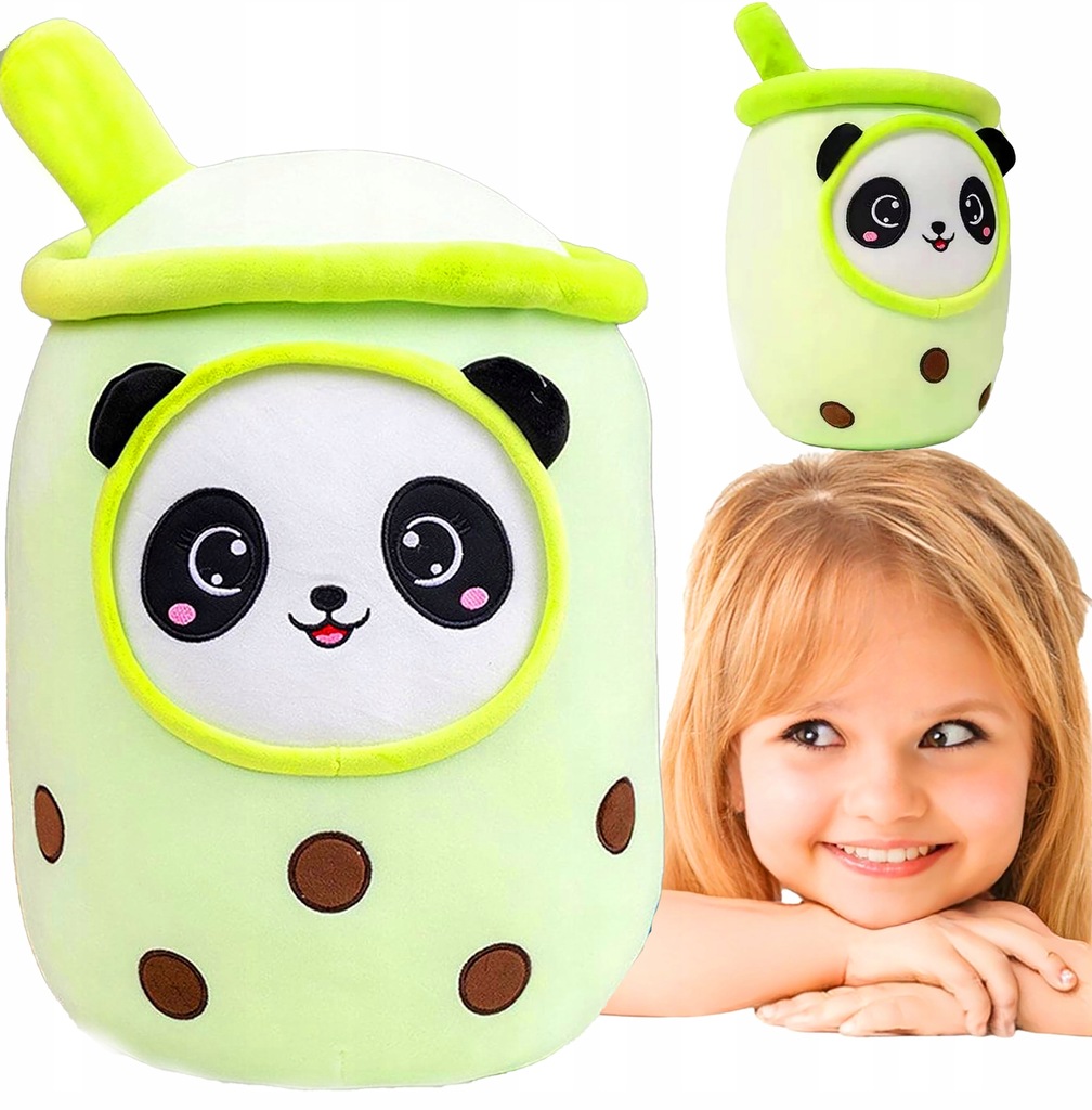 MASKOTKA PLUSZAK PODUSZKA 60cm RÓŻOWA BUBBLE TEA - 14588130685 ...