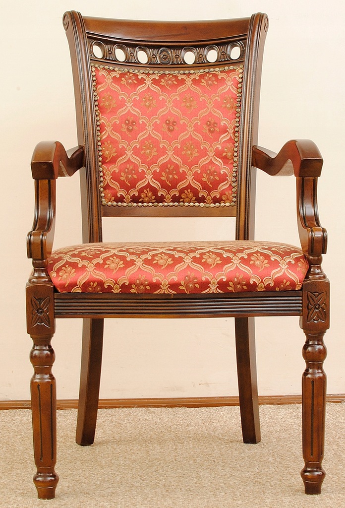 STYLOWY FOTEL krzesło styl europejski Italia 77540 - 7596044360 ...