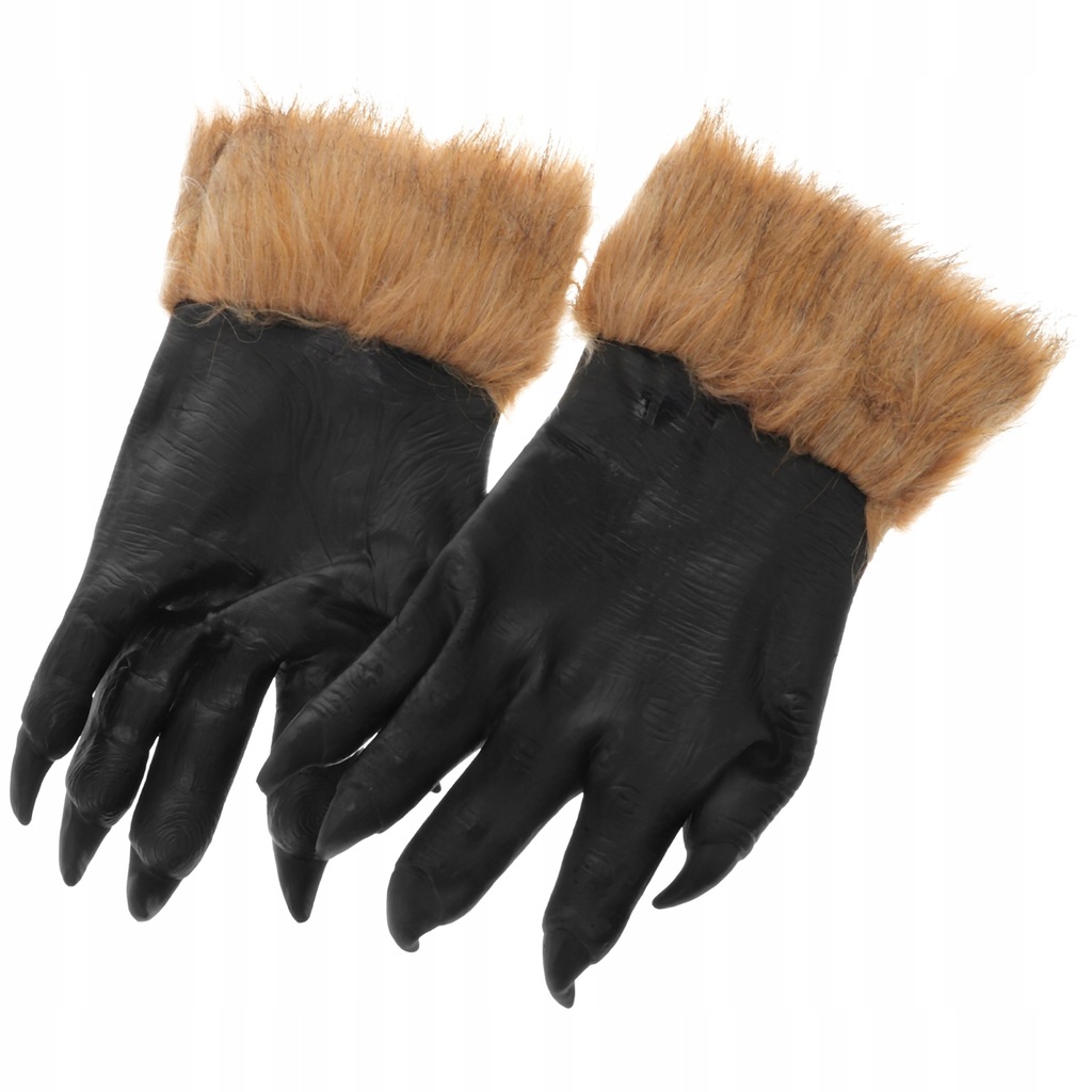 Halloween Wolf Gloves Hairy Hands Werewolf Paws - 14673768725 ...