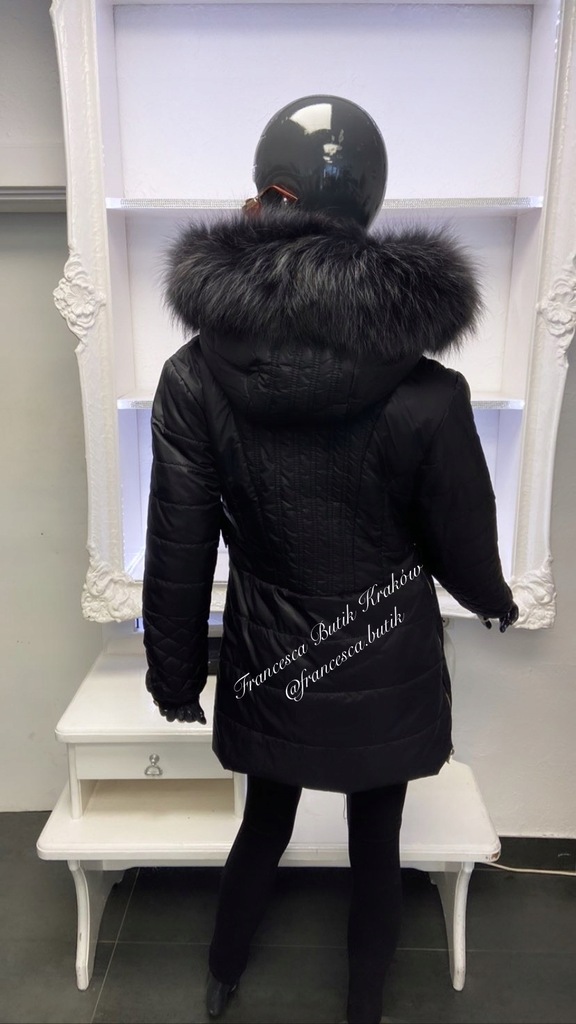 Roberta Biagi Włoska kurtka płaszcz jenot lis M - 10147949135 ...