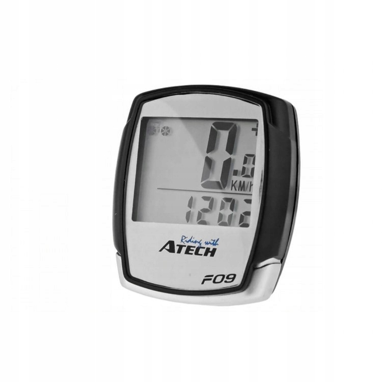 Licznik rowerowy Atech F09 Czarny / srebrny - 11984462949 - oficjalne ...