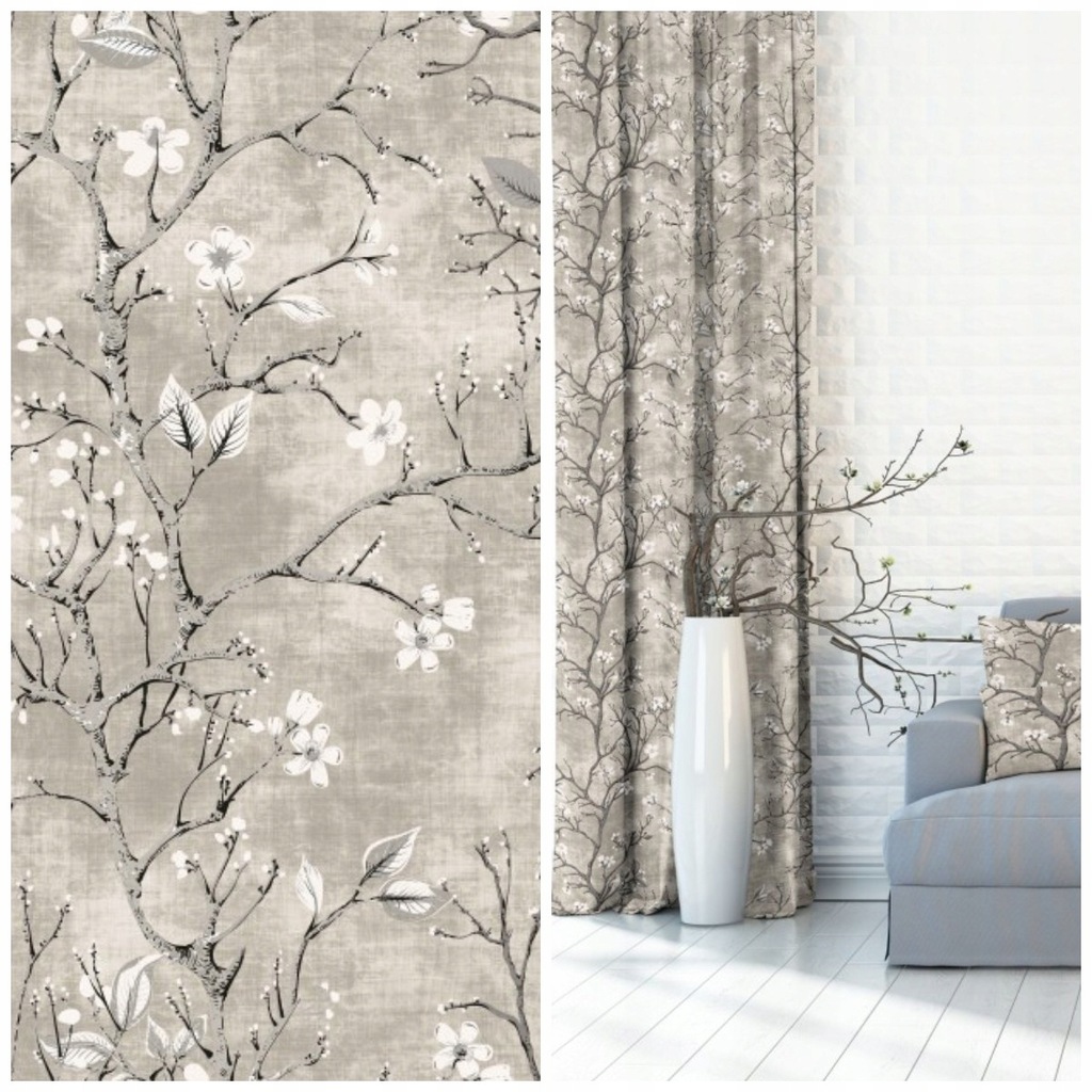 Tkanina zasłonowa z metra /390366-05 SATINET 150cm - 9024863155 - oficjalne archiwum Allegro