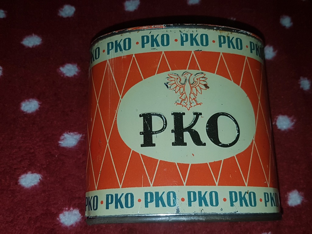 KULTOWA SKARBONKA BLASZANA, PKO DESIGN PRL - 12410152443 - oficjalne ...