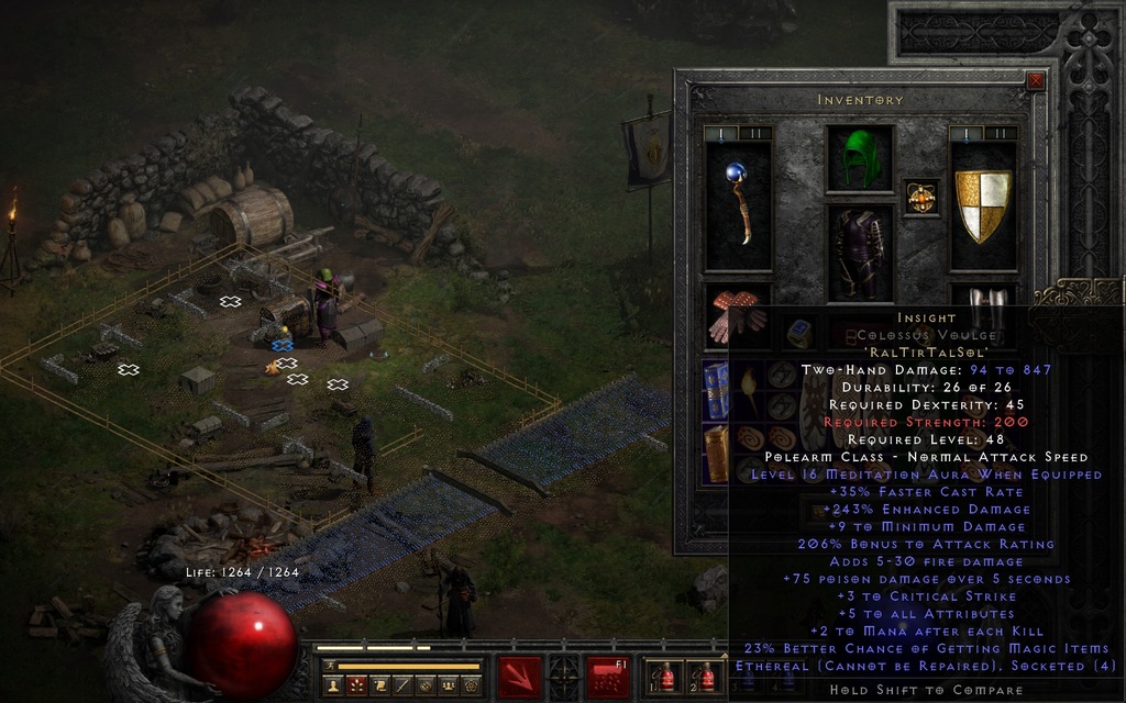 Eth Insight CV 847dmg 16 Aura Diablo Resurrected - 11458377278 ...