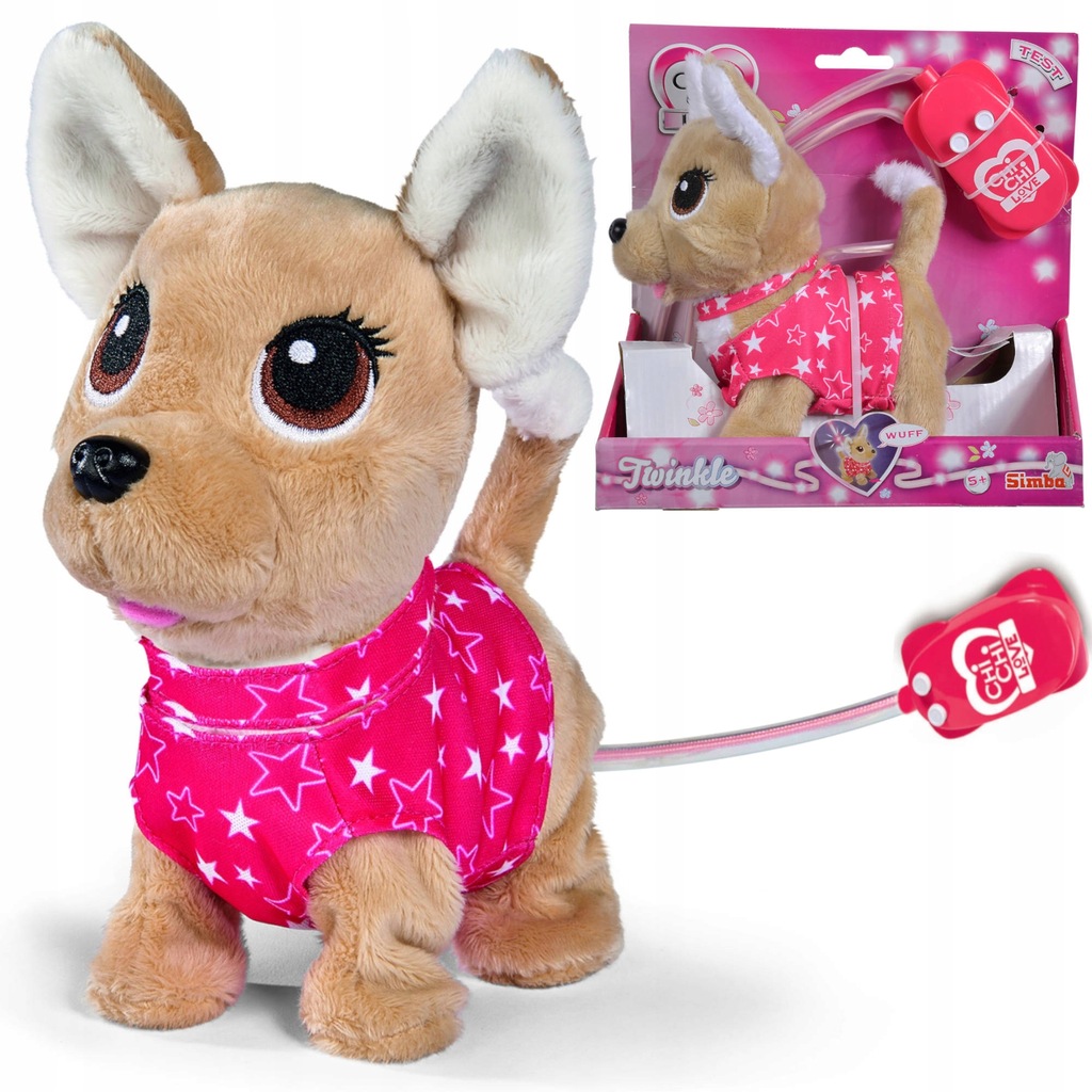 Chi Chi LOVE INTERAKTYWNY PIESEK ŚWIECĄCA SMYCZ - 9776826034 ...