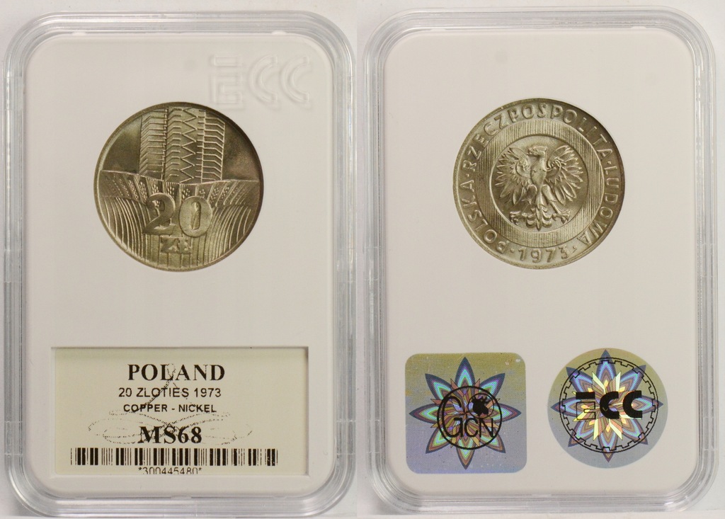 AF. 20 ZŁOTYCH 1973 WIEŻOWIEC I KŁOSY MS68 24.03 - 13469604625 - oficjalne archiwum Allegro