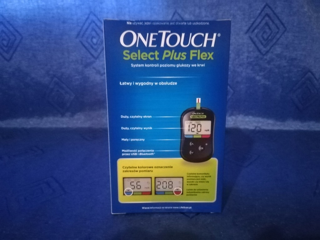 Glukometr ONE TOUCH SELECT PLUS FLEX - NOWY+opaska - 7909736004 ...