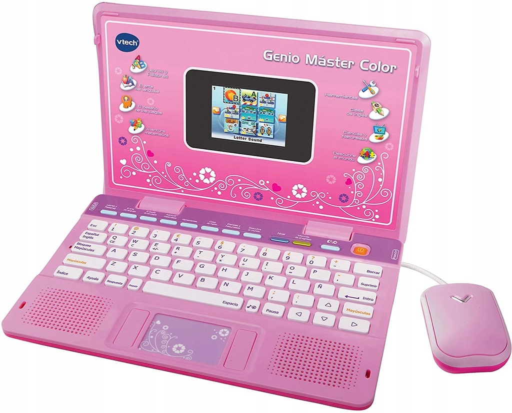 VTech Genio Master Color Laptop Edukacyjny Różowy - 12900122427 - oficjalne archiwum Allegro