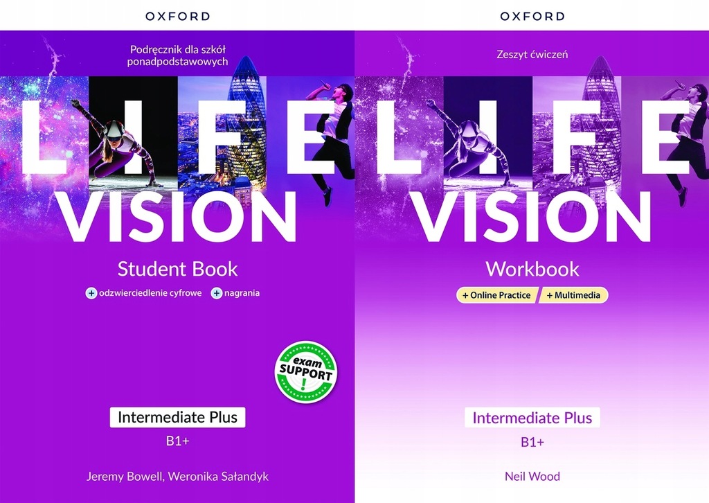 LIFE VISION INTERMEDIATE PLUS B1+ PODRĘCZNIK + ĆW. - 12458566904 - oficjalne archiwum Allegro