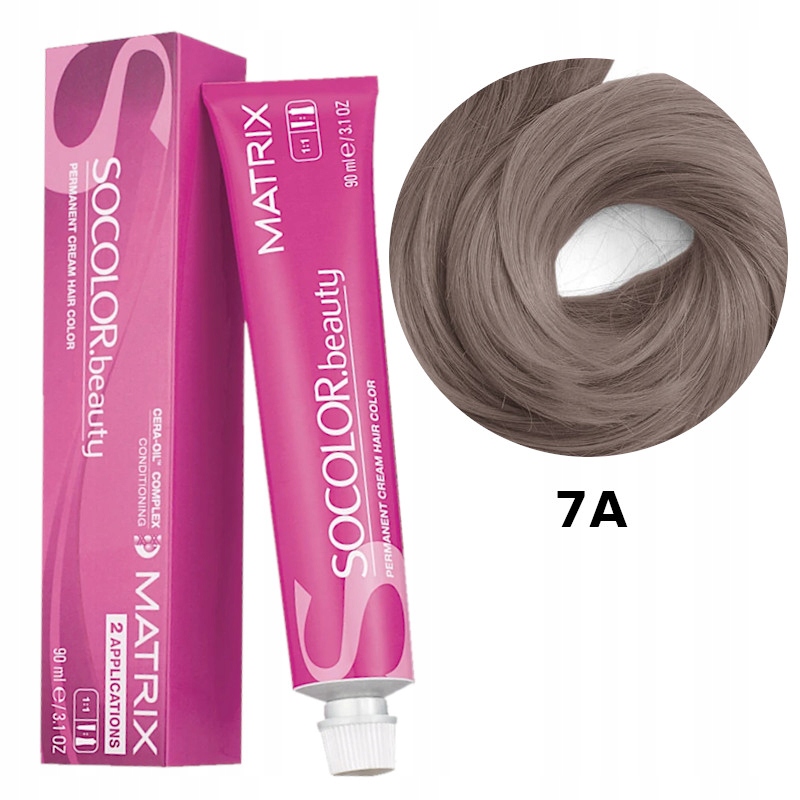 MATRIX SOCOLOR BEAUTY TRWAŁA FARBA DO WŁOSÓW 7A - 7499427343 ...