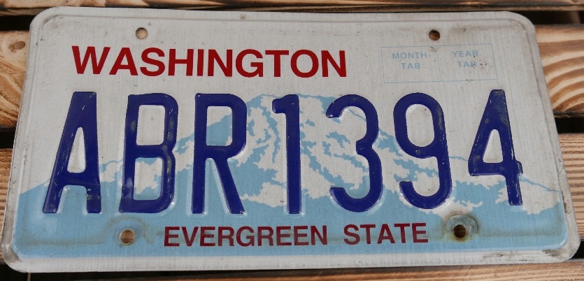Washington Evergreen State Tablica Rejestracyjna U - 12063281327 - oficjalne archiwum Allegro