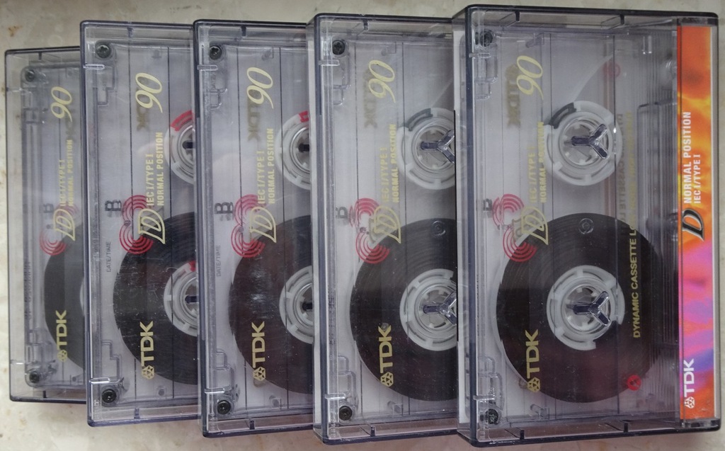 Kasety - TDK D 90 - High Output Low Noise - 5sztuk - 7411955132 - oficjalne archiwum Allegro