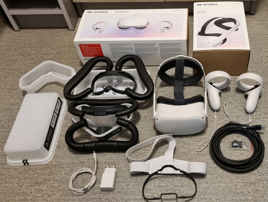 Oculus Quest 2 64GB, Pasek Elite - MEGA zestaw - 12636618993 ...
